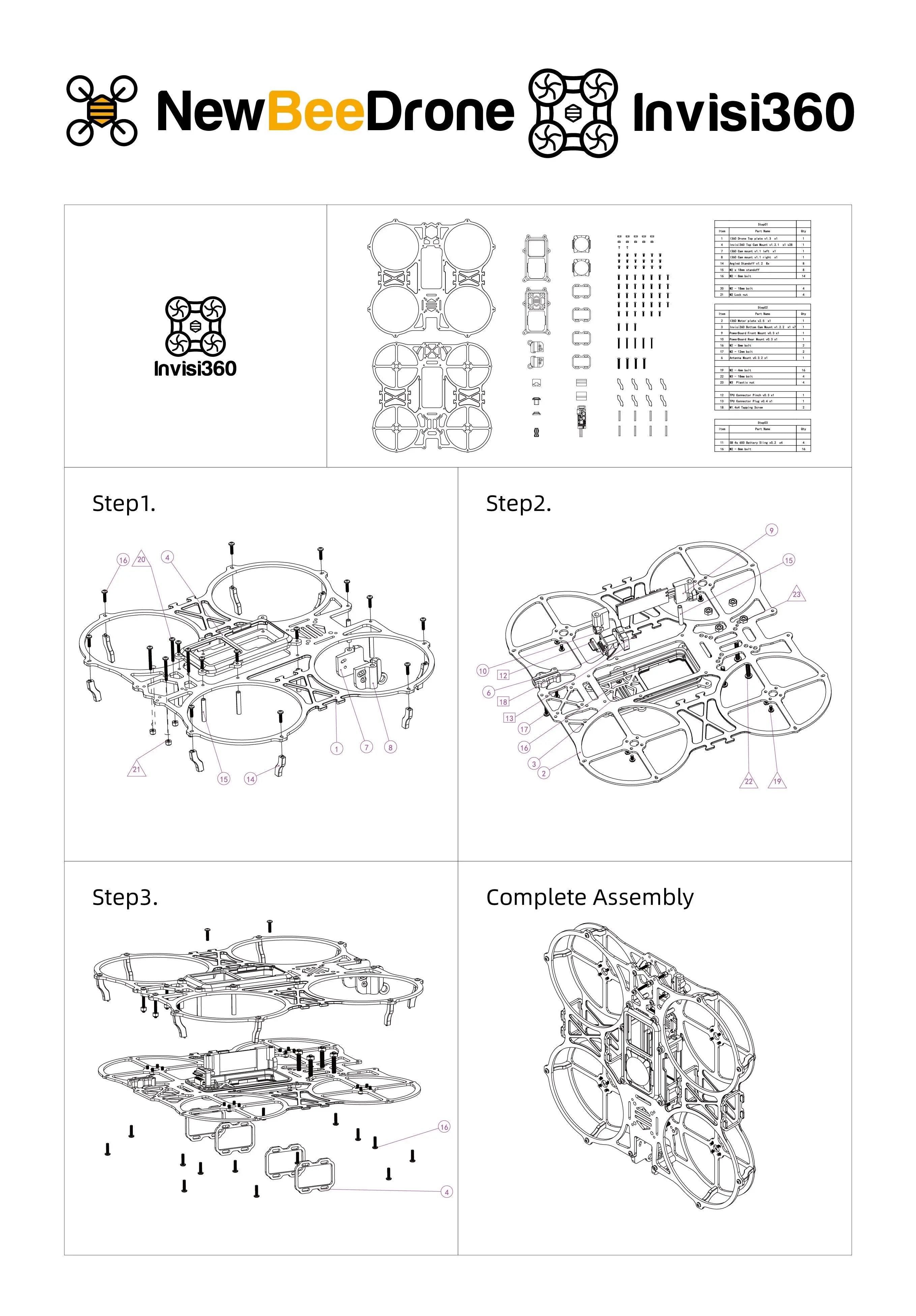 NewBeeDrone Invisi360 Cinewhoop Frame Kit
