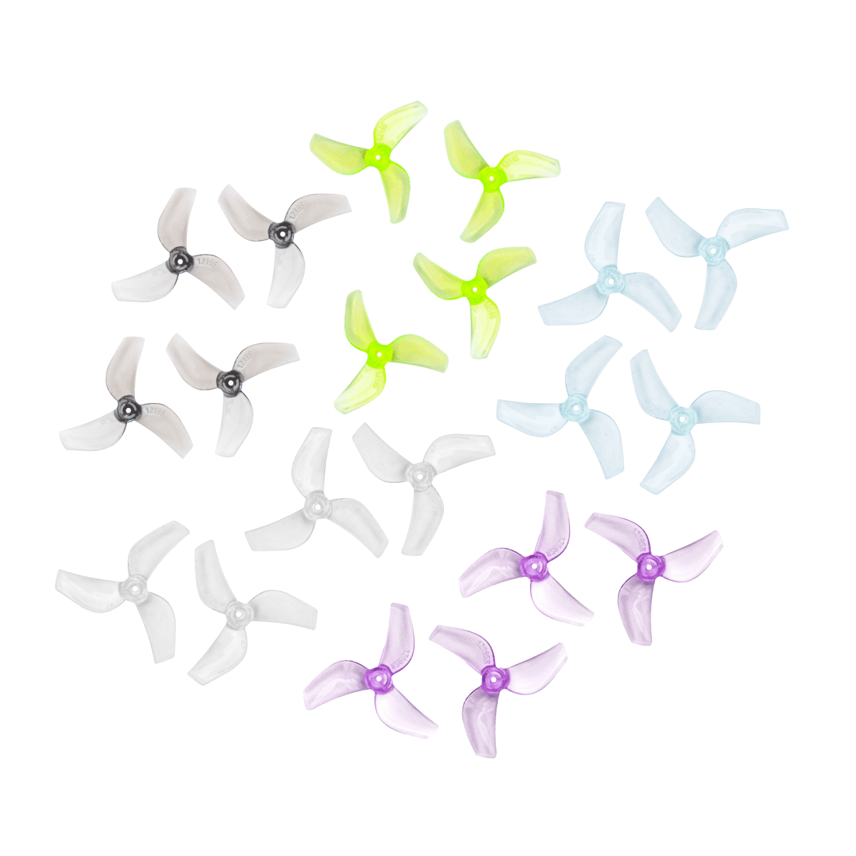 Gemfan 1219S 31mm Tri-Blade Propeller for 0.8mm/1mm Shaft NY (8 Pack)