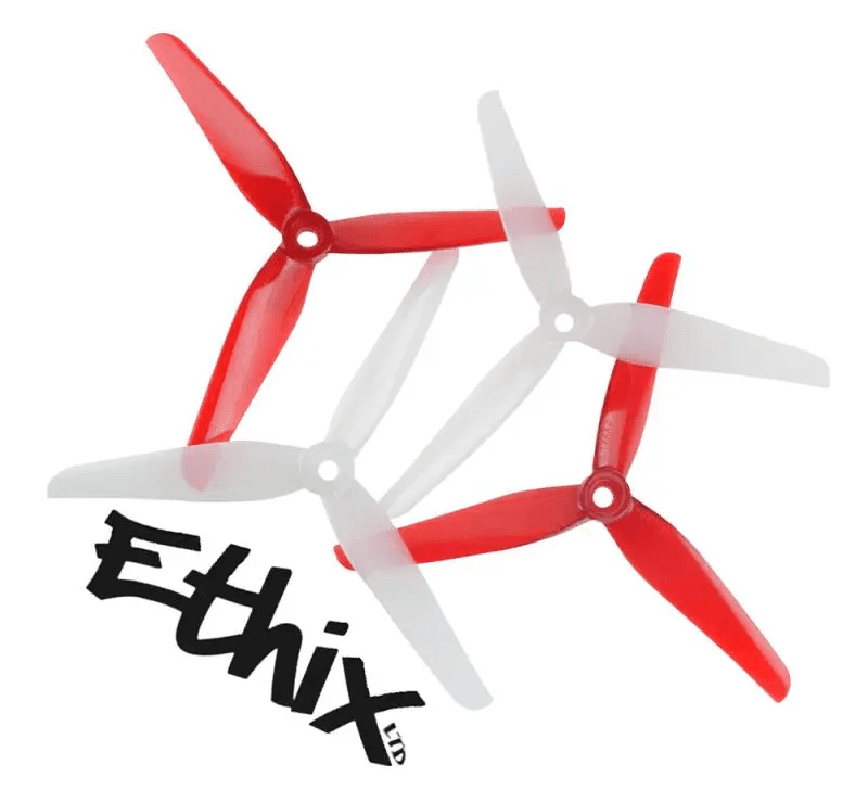 Hélices para drones FPV ETHiX x HQ Prop P4 Candy Cane 5140-3 / 5.1" Tr ...