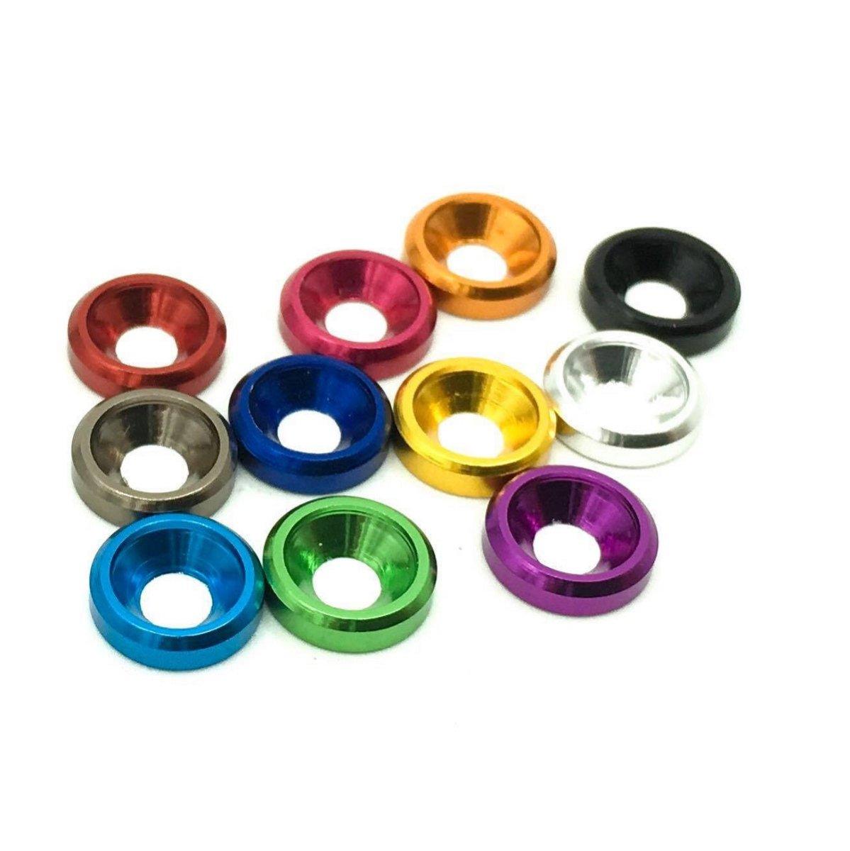 M3 Washer, Countersunk (10 pcs) - Choose Color from WREKD Co.