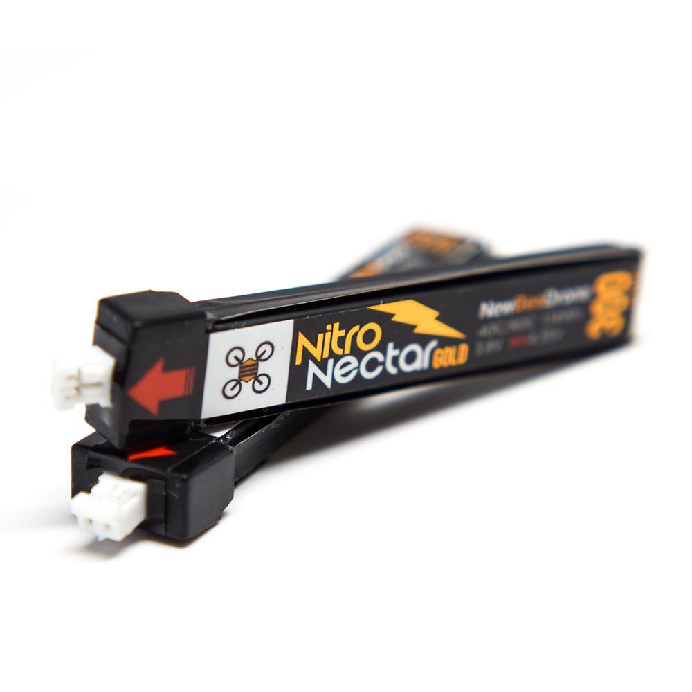 Batería Nitro Nectar Gold de NewBeeDrone, 3,8 V, 1 S, 300 mAh, 40/80 C